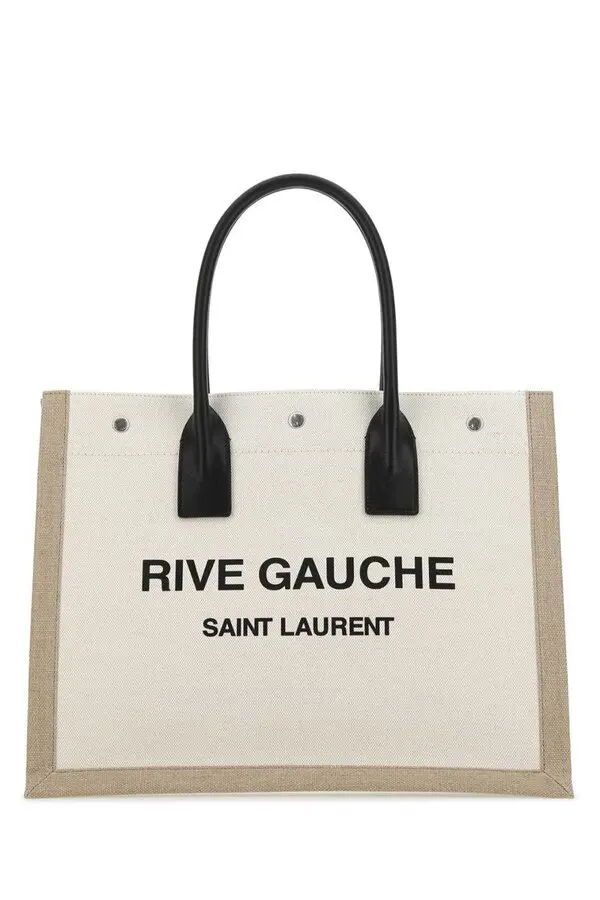 Saint Laurent Large Rive Gauche Shopping Bag - Beige O Tan