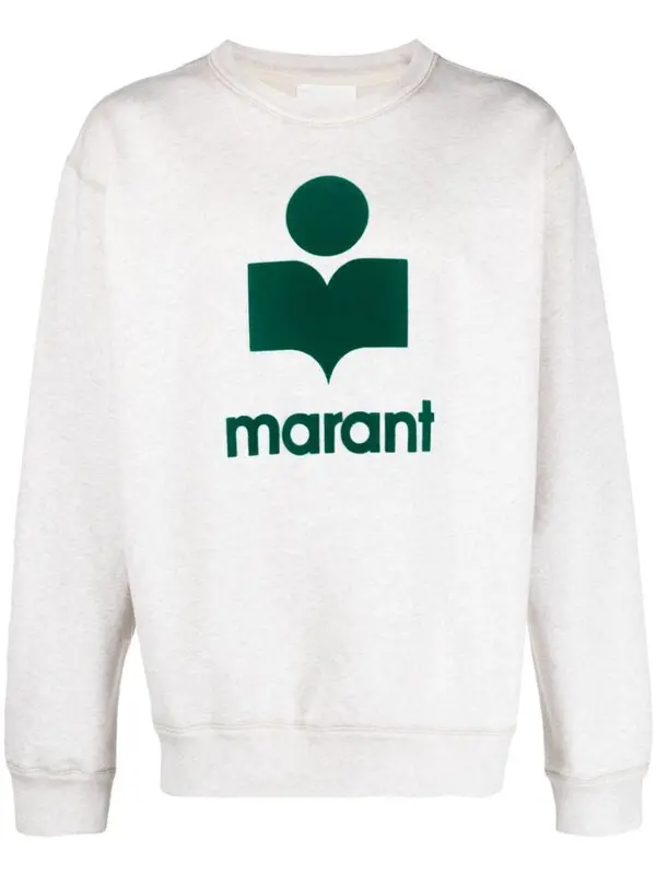 Isabel Marant Étoile Mikoy Flocked-logo Sweatshirt - Grey