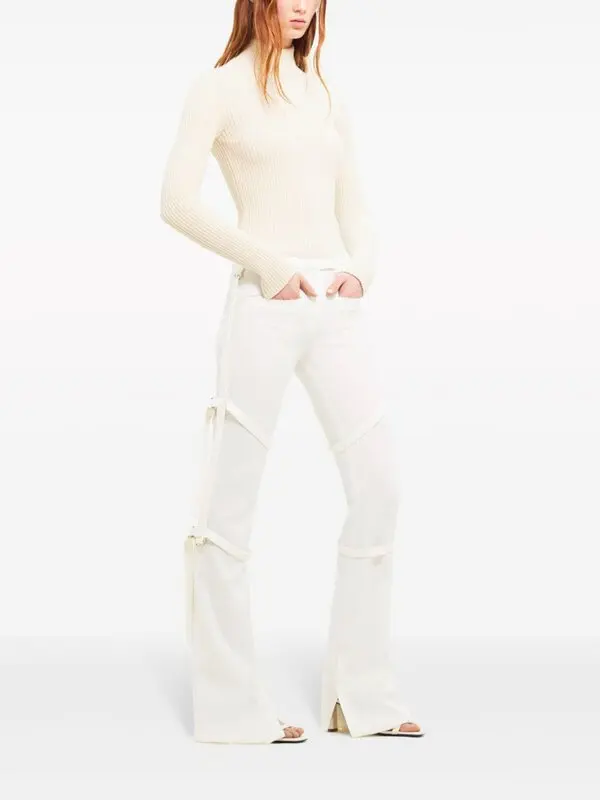 COURREGES Ribbed Jumper With Logo