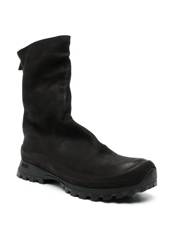 Yohji Yamamoto Round-toe Leather Boots