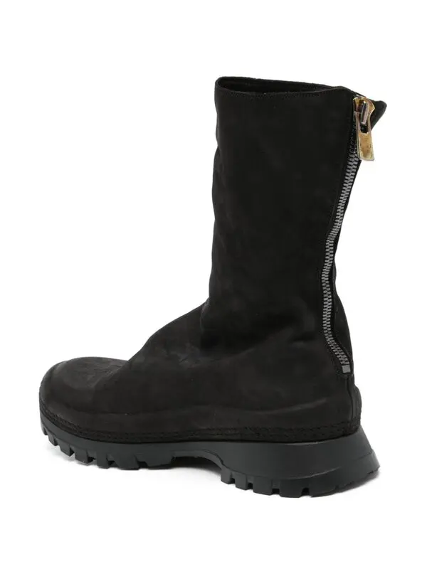 Yohji Yamamoto Round-toe Leather Boots
