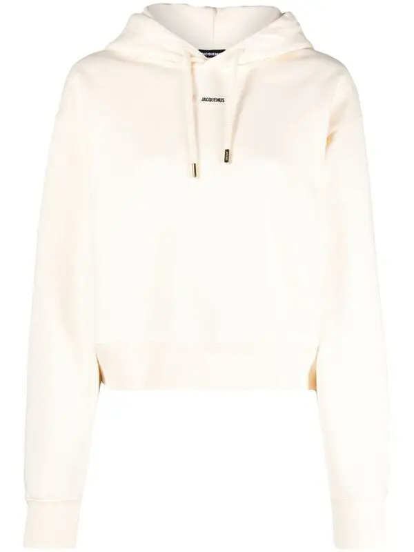 Jacquemus Cropped Hoodie - Neutrals
