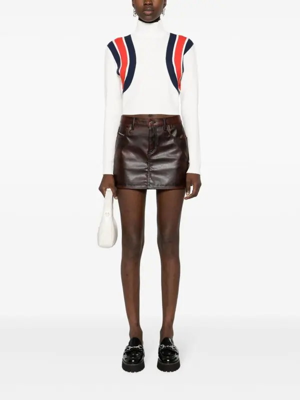 Gucci Sylvie-web Knitted Cropped Top