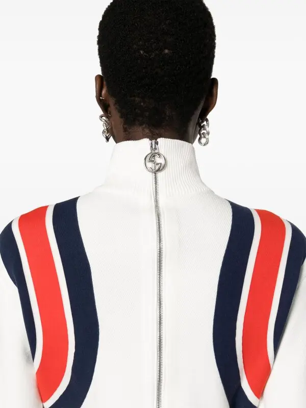 Gucci Sylvie-web Knitted Cropped Top