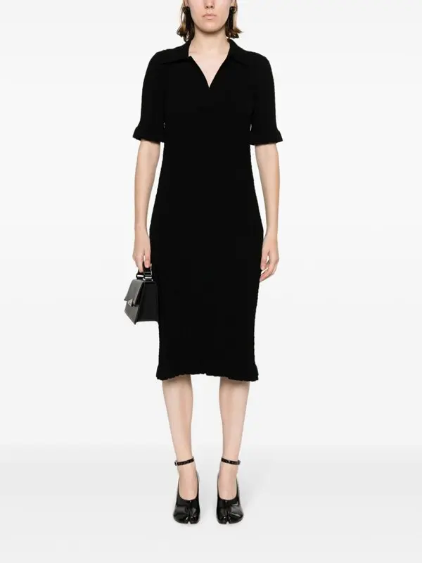 Viktor & Rolf V-neck Knitted Midi Dress - Black