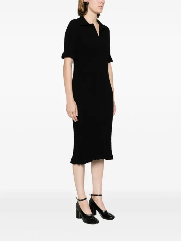 Viktor & Rolf V-neck Knitted Midi Dress - Black