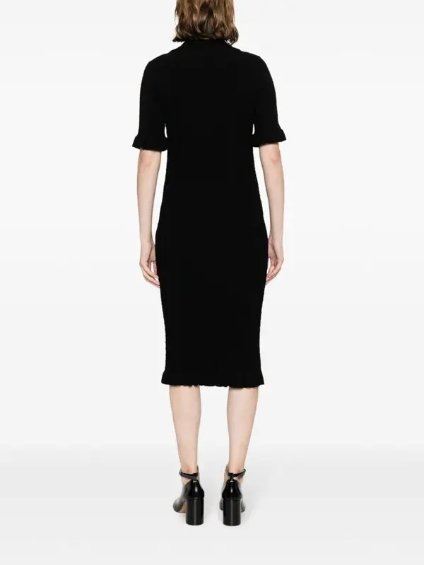 Viktor & Rolf V-neck Knitted Midi Dress - Black