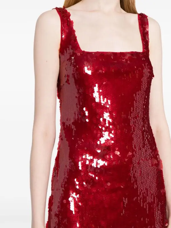 staud red sequin dress Staud Women's Red Ilana Tie-Back Bow Mini Shift Dress Size XS for sale  online