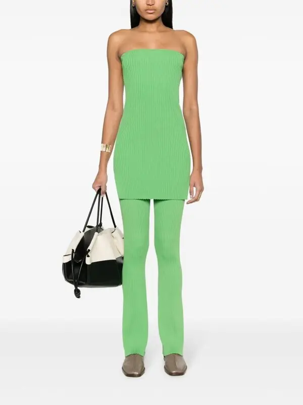 Nanushka Cornelie Ribbed-knit Flared Trousers