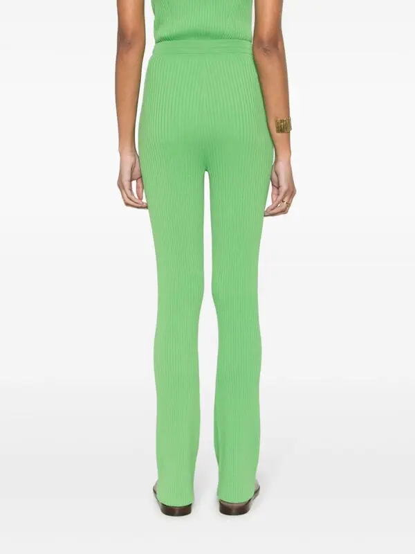 Nanushka Cornelie Ribbed-knit Flared Trousers