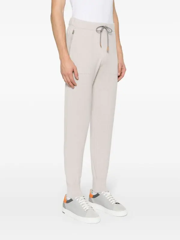 Eleventy Drawstring-fastening Cashmere Track Pants - Neutrals