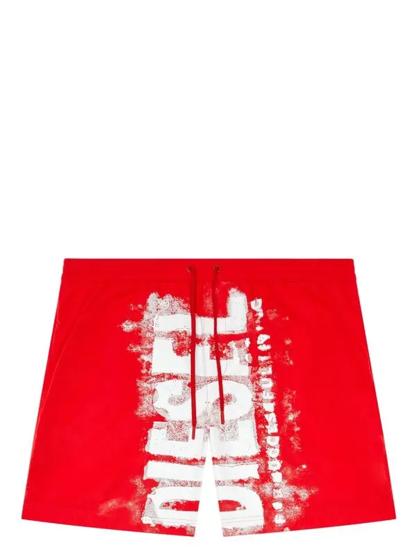 DIESEL® Bmbx-powel-47.5 Logo-print Swim Shorts - Red