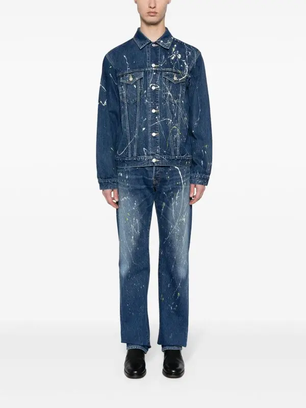 Yohji Yamamoto Paint-splatter Jeans