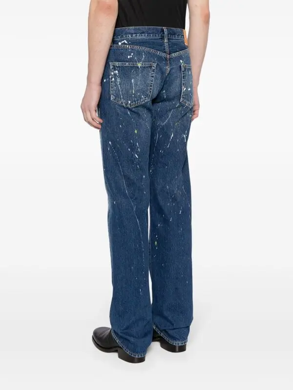 Yohji Yamamoto Paint-splatter Jeans