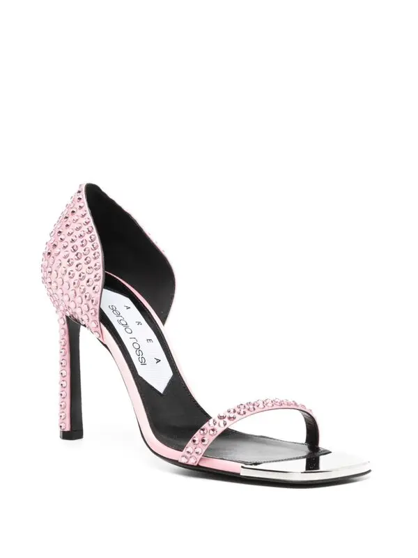 SERGIO ROSSI 100mm Studded Leather Sandals