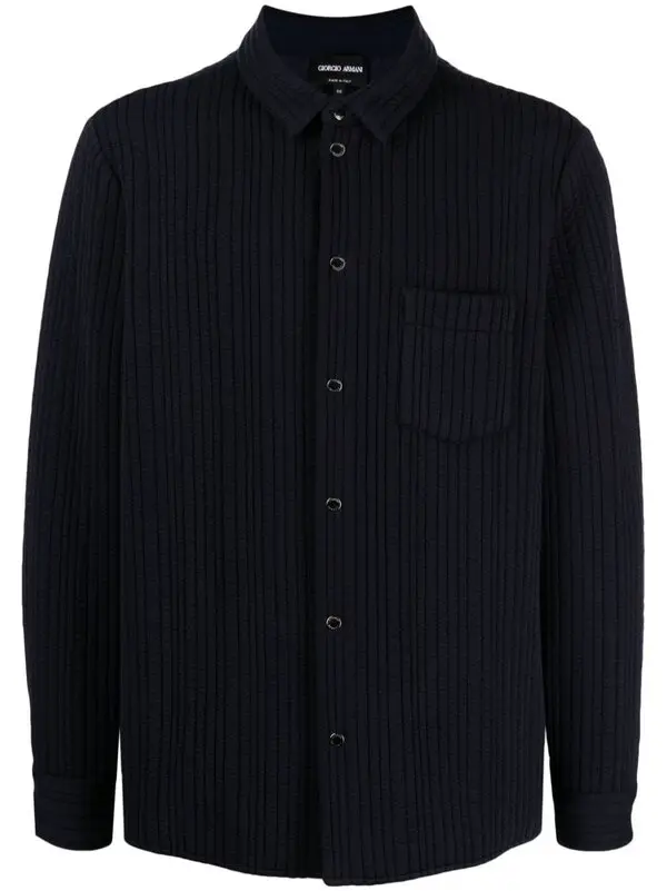 Giorgio Armani Quilted Press-stud Shirt