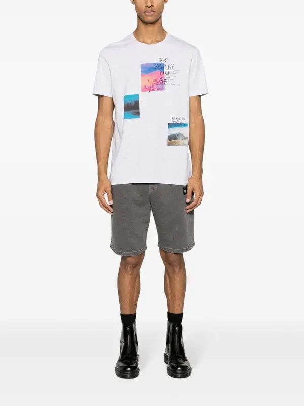 Zadig&Voltaire Graphic-print Mélange-effect T-shirt