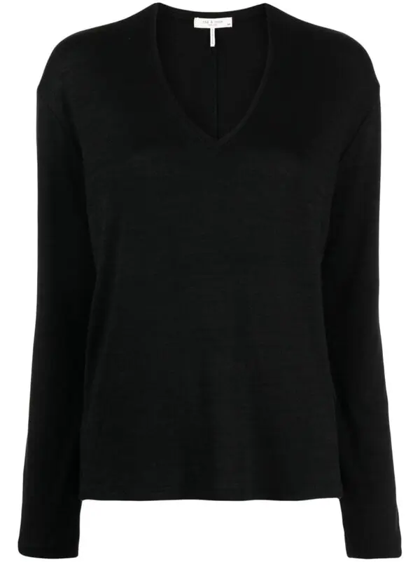 Rag & Bone Hudson Fine-knit Sweatshirt - Black
