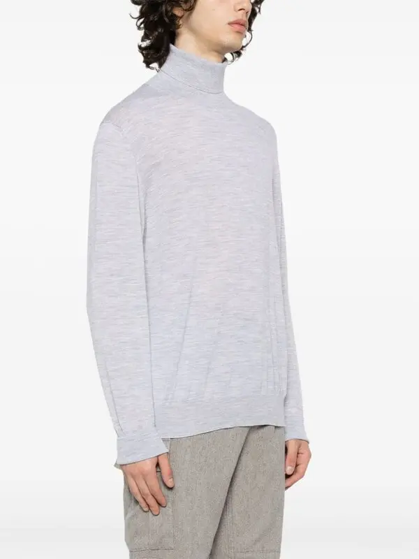 Eleventy Turtleneck Wool Jumper - Grey