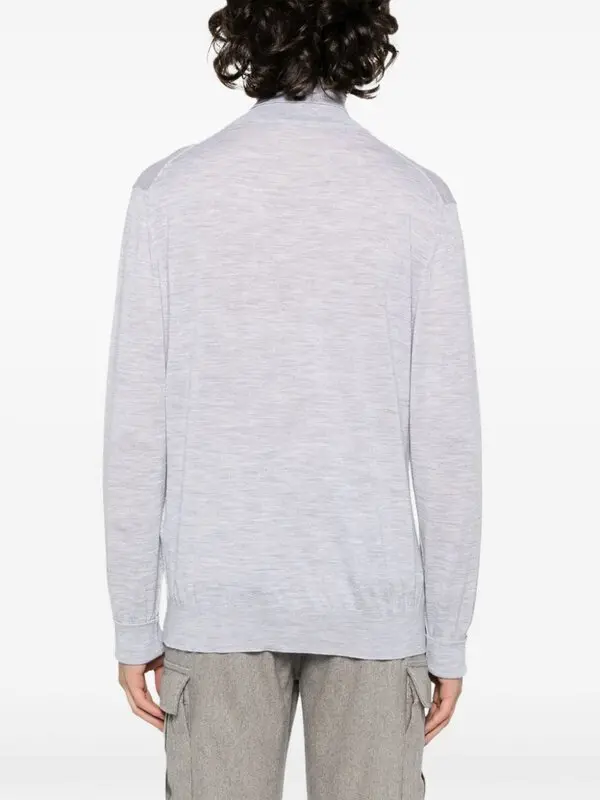 Eleventy Turtleneck Wool Jumper - Grey