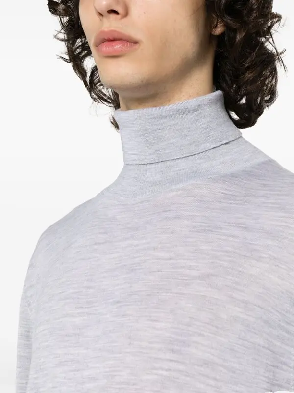 Eleventy Turtleneck Wool Jumper - Grey