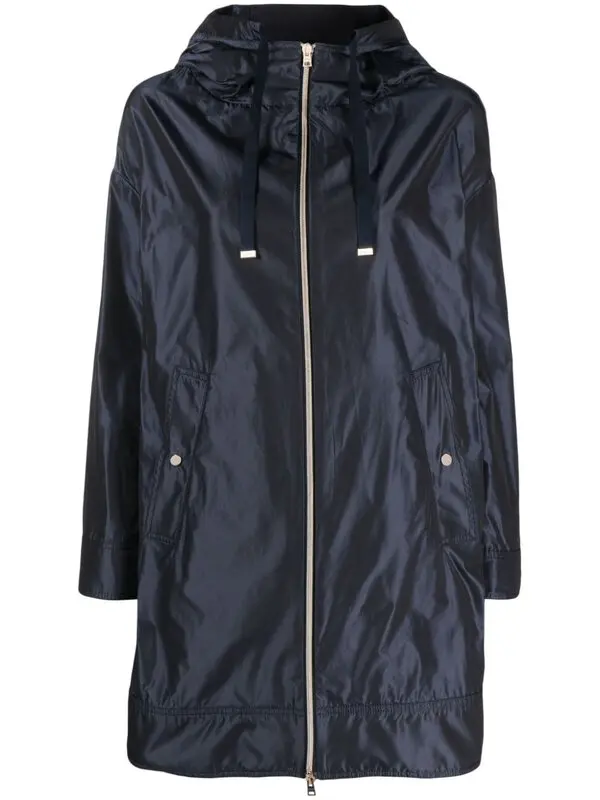 Herno Iridescent Effect Hooded Parka - Blue