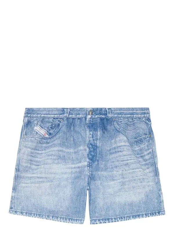 Diesel® Bmbx-Ken-37 Denim-Print Swim Shorts In Blue - 55% Off