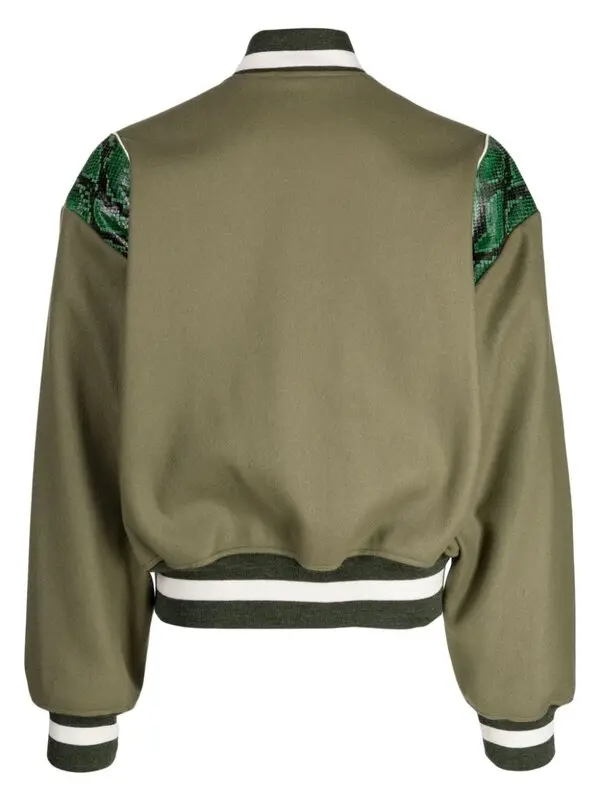 Bally Snakeskin Effect-detail Bomber Jacket