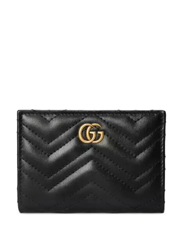 Gucci Gg Marmont Bi-fold Leather Wallet - Black