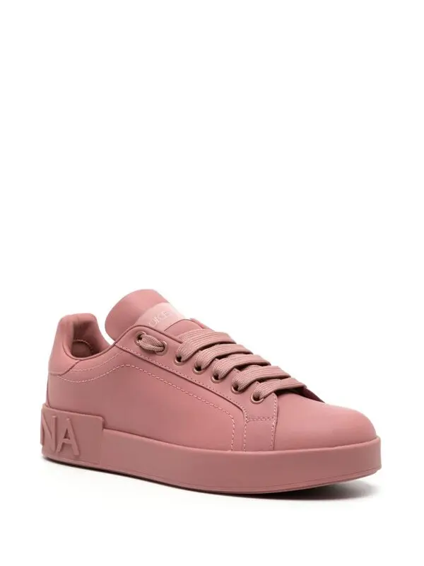 Dolce & Gabbana Embossed-logo Leather Sneakers