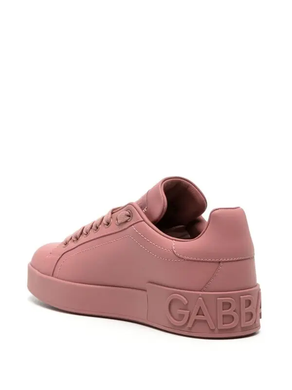Dolce & Gabbana Embossed-logo Leather Sneakers