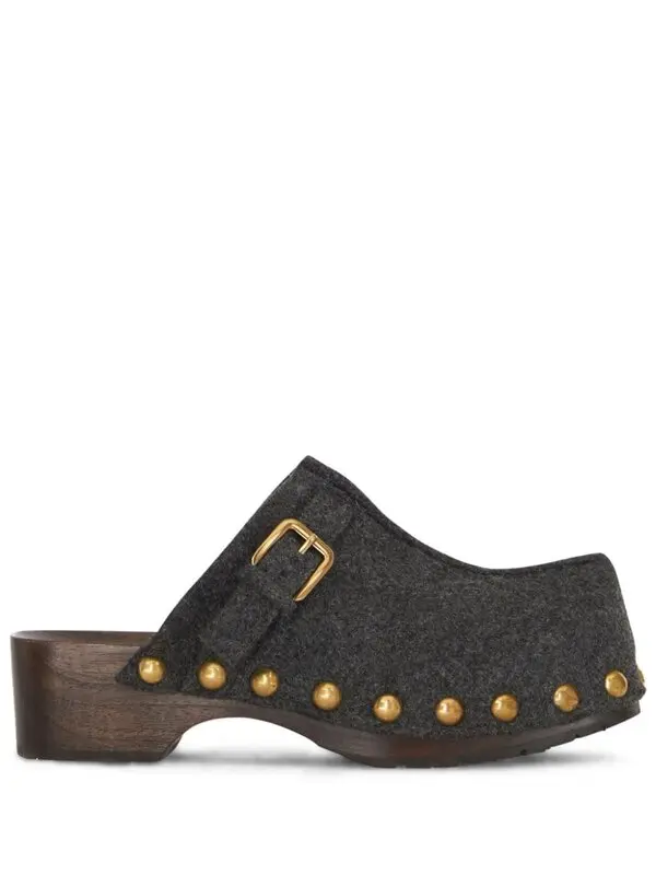 Etro Studded Street Style Wool Sandals