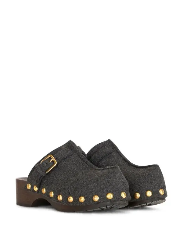 Etro Studded Street Style Wool Sandals
