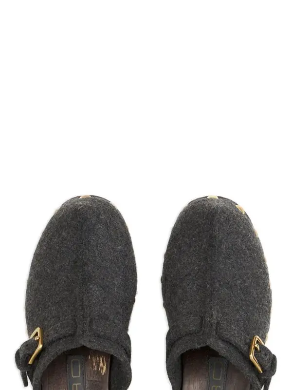 Etro Studded Street Style Wool Sandals