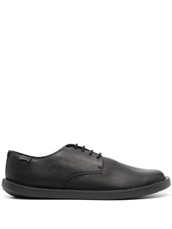 Camper Wagon Leather Derby Shoes - Black