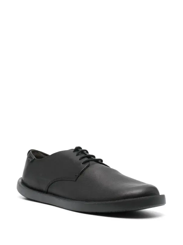 Camper Wagon Leather Derby Shoes - Black