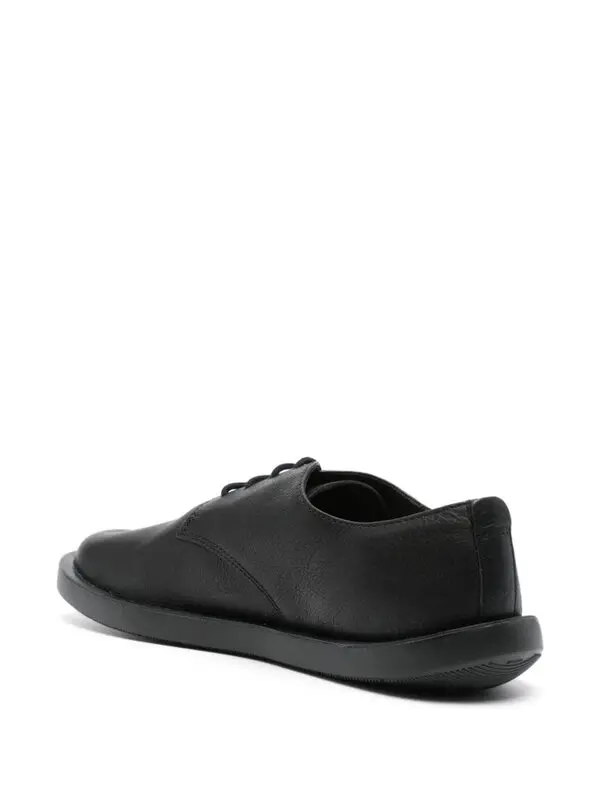 Camper Wagon Leather Derby Shoes - Black