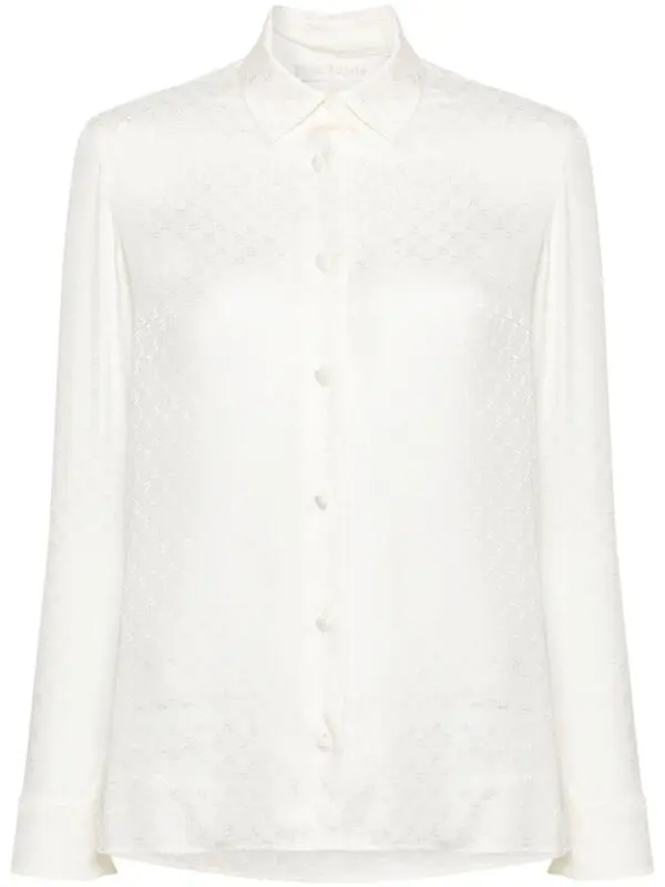 Palm Angels Monogram-jacquard Silk Shirt