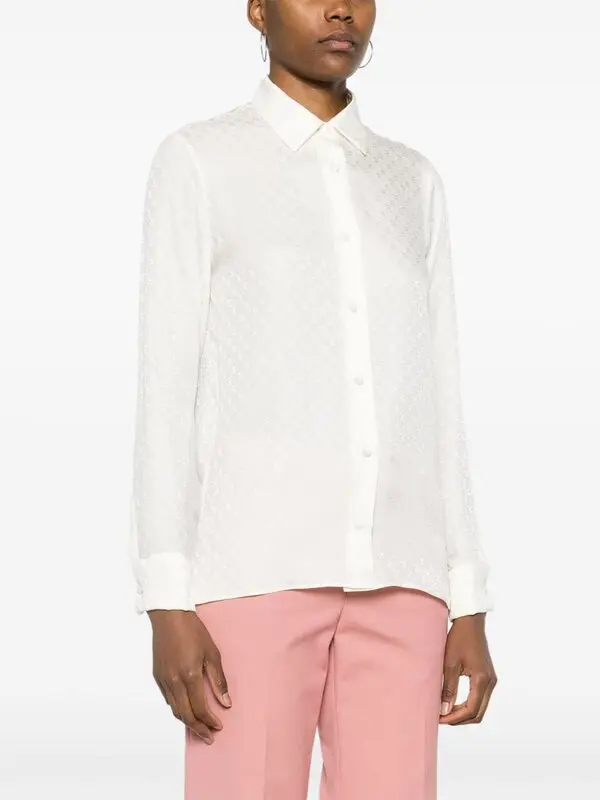 Palm Angels Monogram-jacquard Silk Shirt