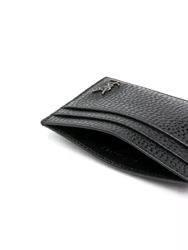 Saint Laurent Cassandre-logo Wallet - Black