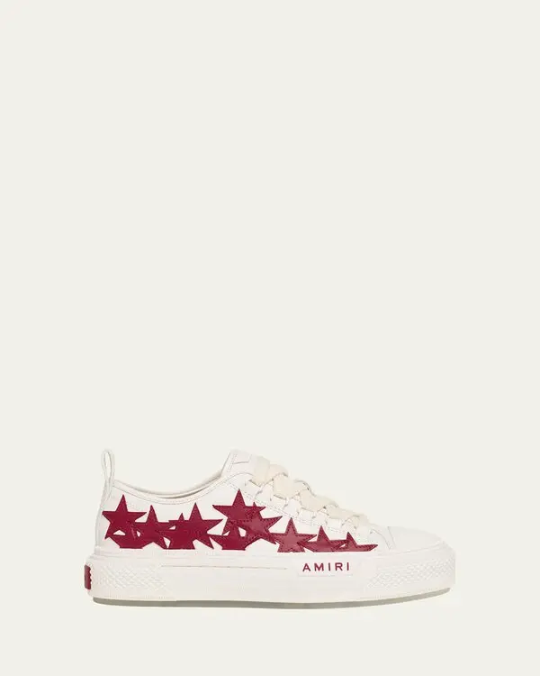 Amiri Stars Leather Sneakers - Deep Red