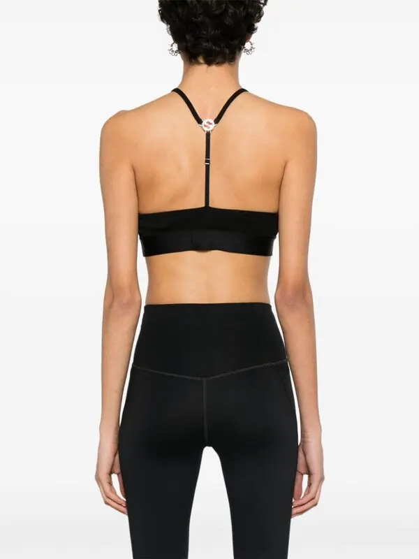 Gucci Interlocking G Ribbed Cropped Top - Black