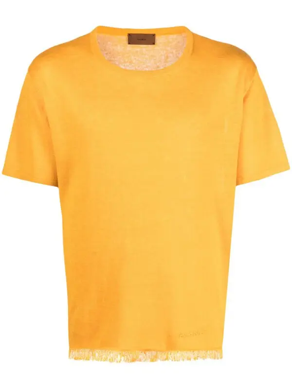 Alanui Logo-embroidered Linen T-shirt