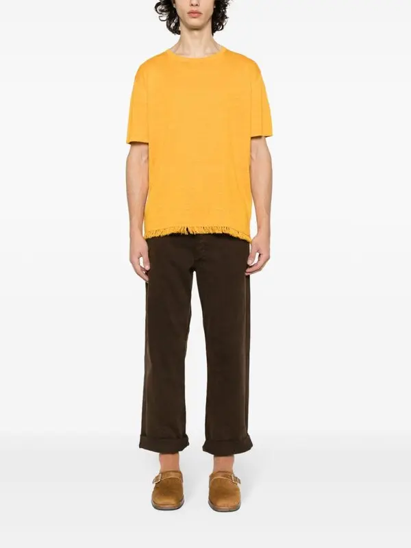 Alanui Logo-embroidered Linen T-shirt