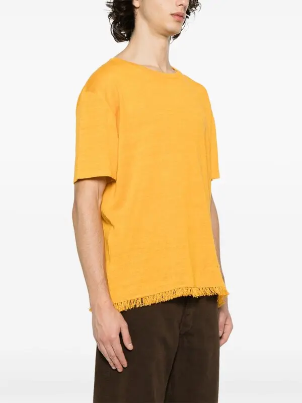 Alanui Logo-embroidered Linen T-shirt