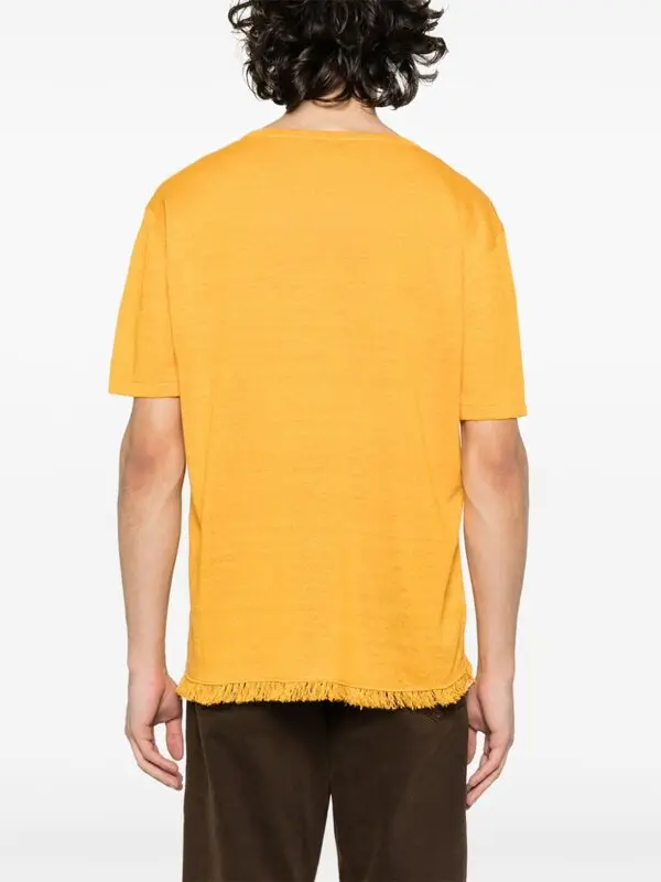 Alanui Logo-embroidered Linen T-shirt