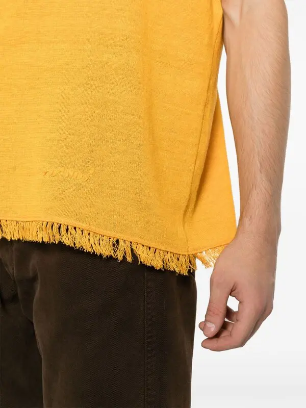 Alanui Logo-embroidered Linen T-shirt