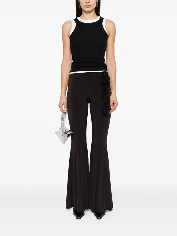 ROTATE BY BIRGER CHRISTENSEN Ruffle-detailing Flared Trousers