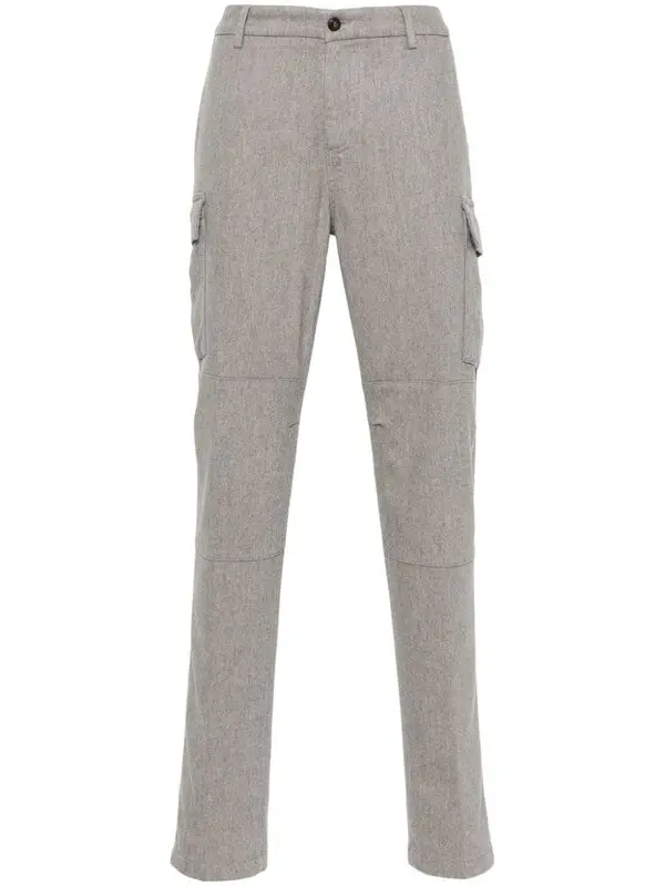 Eleventy Straight-leg Cargo Trousers - Grey