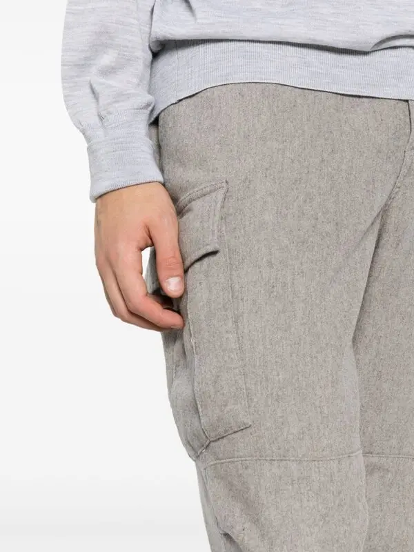Eleventy Straight-leg Cargo Trousers - Grey